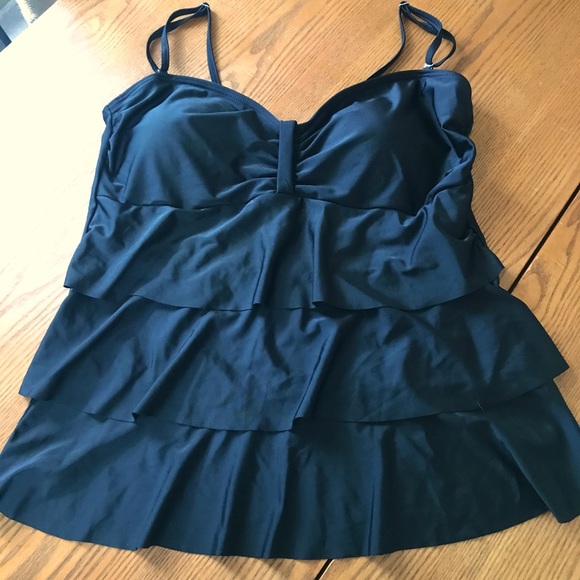Swim | Octopus Beachwear Black Tankini Top Size 14 | Poshmark